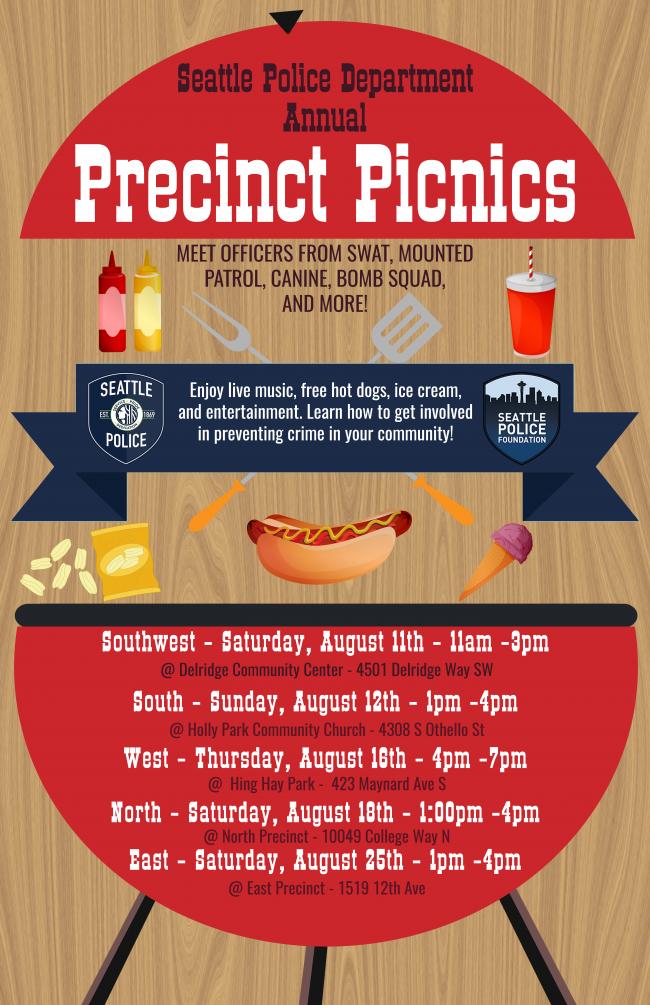 SW Seattle Police Precinct Picnic is Aug. 11 at Delridge Community ...